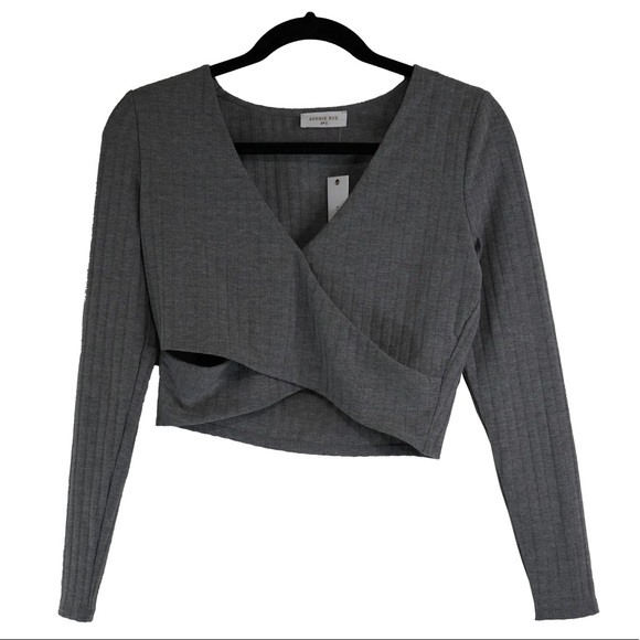 Sophie Rue | Tops | Sophie Rue Ribbed Surplice Neck Crop Top | Poshmark